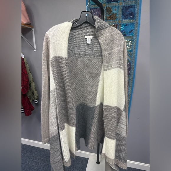 Chico's | Sweaters | Chicos Cardigan In Blocked Warm Tone Colors | Poshmark